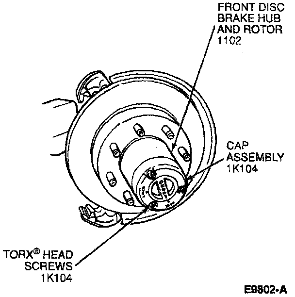 Manual Locking Hubs — 1997 Ford F 350 4WD Pickup V8-460 7.5L VIN G EFI ...